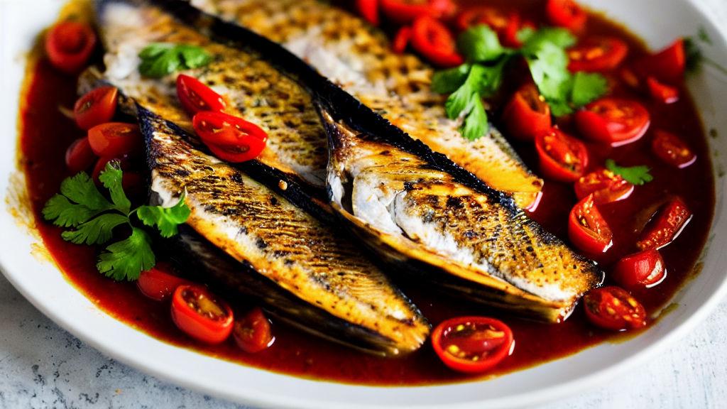 Ikan Kembung Bakar Sambal Tomat Pedas (grilled Mackerel With Spicy ...